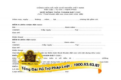 Mẫu đơn khởi kiện đòi tiền đặt cọc mua bán nhà đất