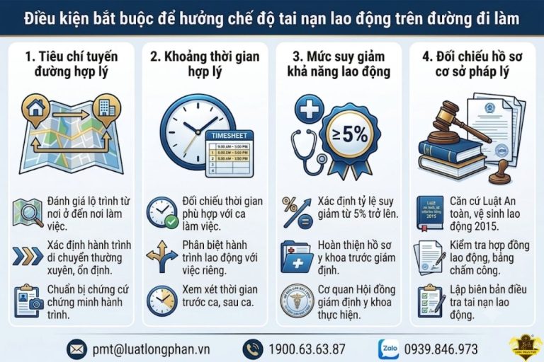 Điều kiện hưởng chế độ tai nạn lao động trên đường đi làm